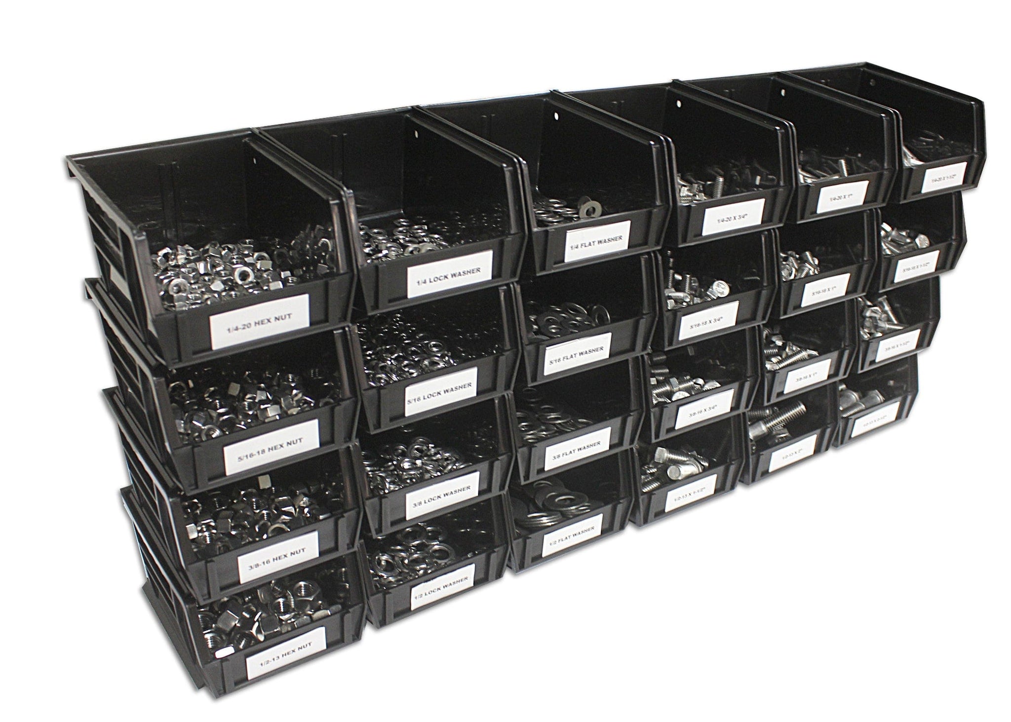 1250 Piece Grade 8 Fine Thread Assortment with 24 Plastic Bins – US ...