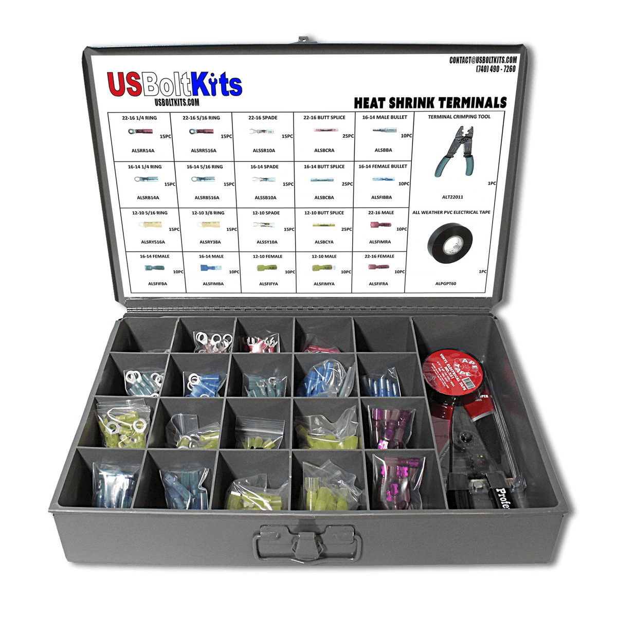 Heat Shrink Electrical Terminal Assortment – US Bolt Kits